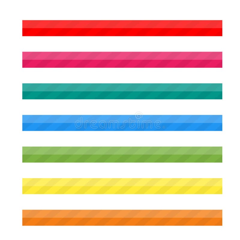 Colored Striped Lines for Web. Vector Illustration Stock Vector ...