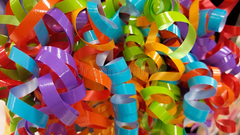 Multi Colored Strips of Paper Stock Image - Image of bright, event ...