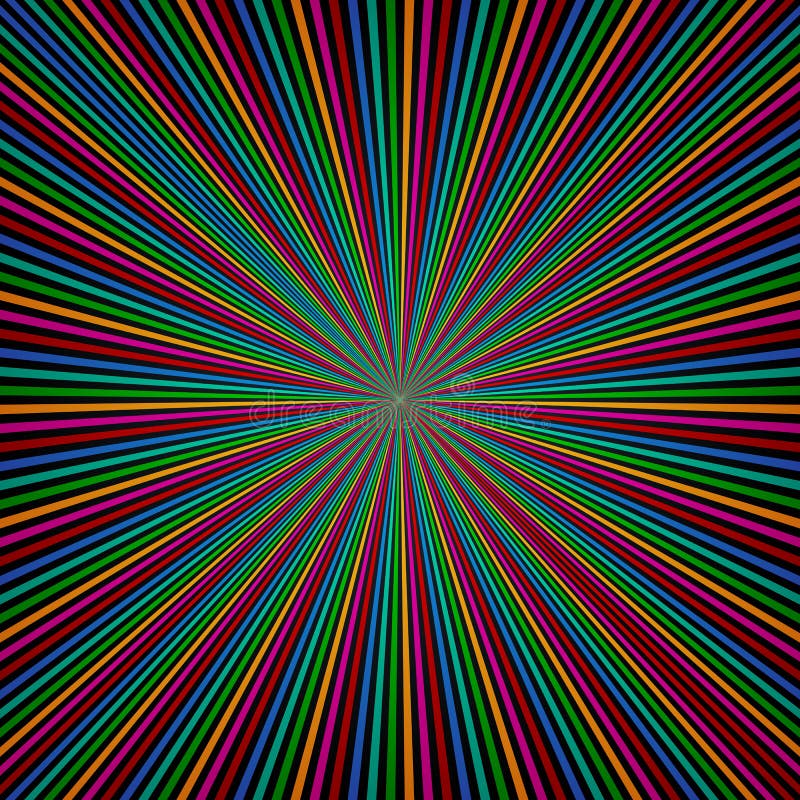 Colored Sunbeams Background. Vector Illustration Stock Illustration ...