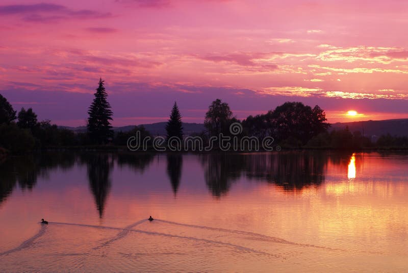 Colored Sunset Picture. Image: 6516721