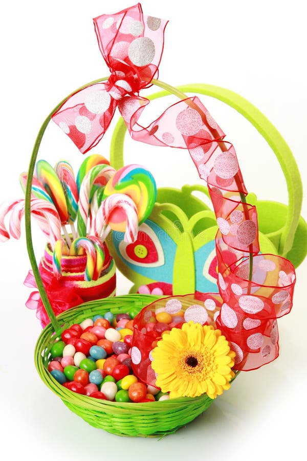 Colored sweets and flowers stock image. Image of round - 98766777