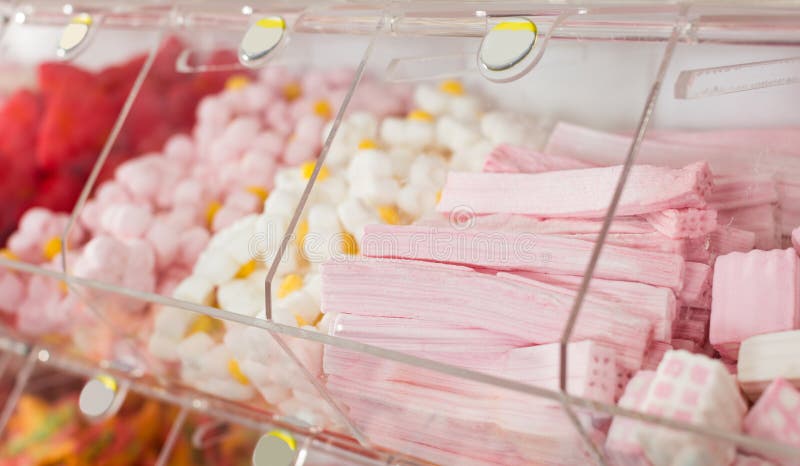 Colored Sweets on the Store Shelves Stock Image - Image of pink, color ...