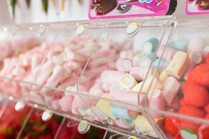 Colored Sweets on the Store Shelves Stock Photo - Image of sale, choice ...