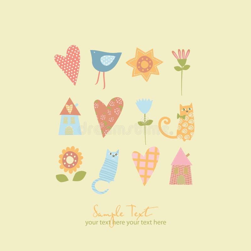 Colored symbols stock vector. Illustration of polka, pastels - 25378293