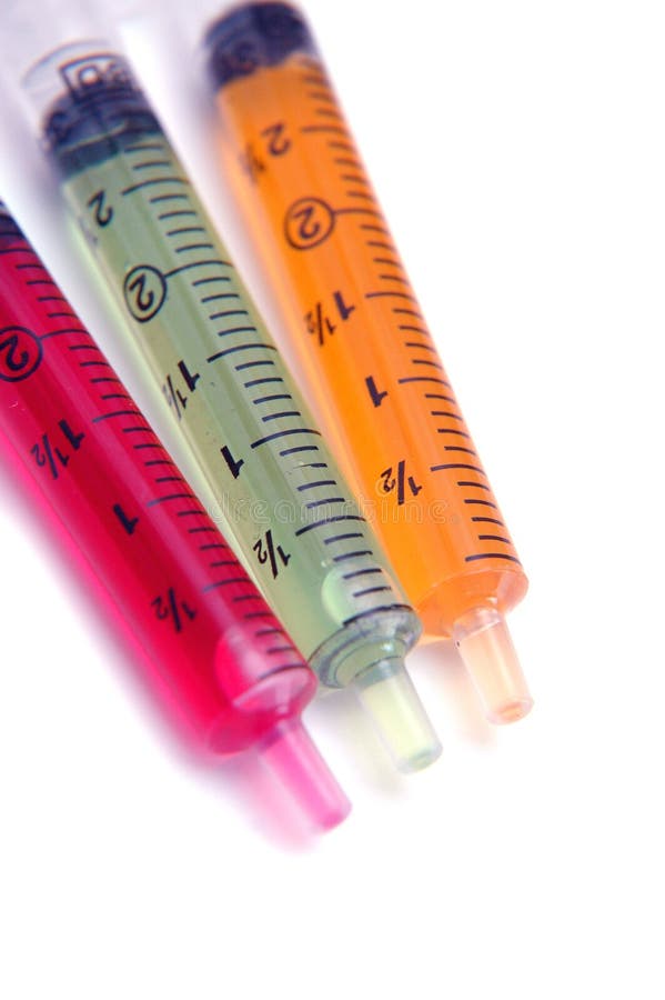 Colored Syringe stock photo. Image of care, color, injection - 2126640