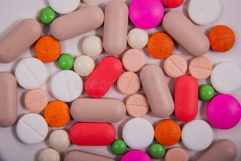 Colored Tablets and Capsules are Removed from the Package. Colored ...