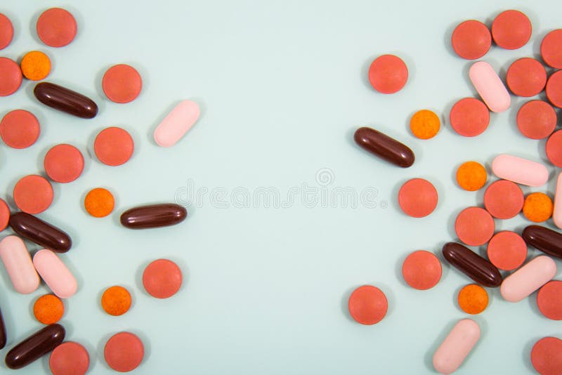 Colored Tablets and Capsules are Removed from the Package. Colored ...
