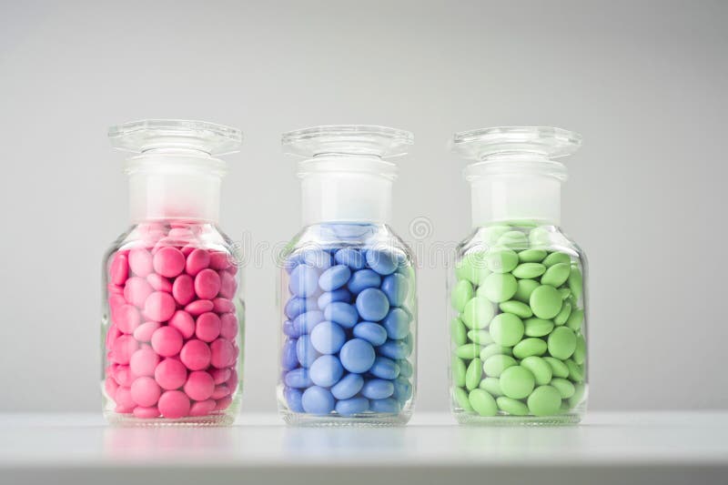 Colored tablets stock image. Image of depression, drugs - 45336917