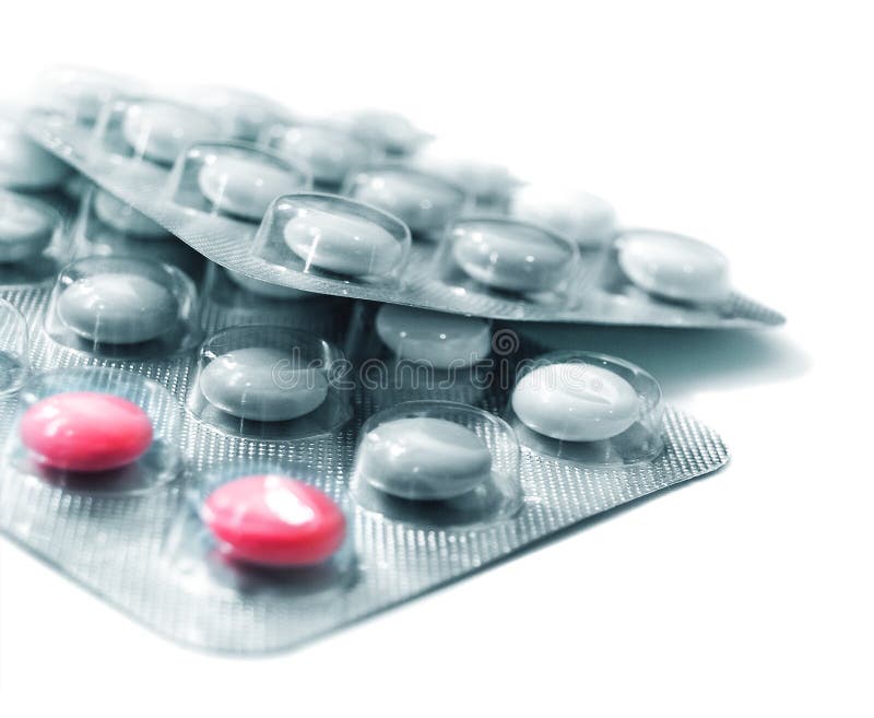 Colored tablets packs stock image. Image of package - 220077247