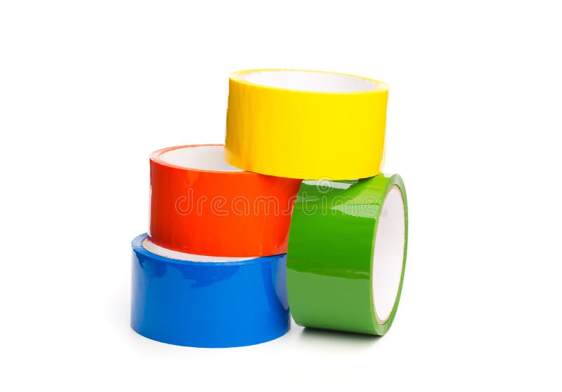 Colored Tape in Large Rolls Stock Image - Image of equipment, adhesive ...