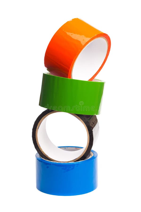 Colored Tape in Large Rolls Stock Photo - Image of paper, electrical ...