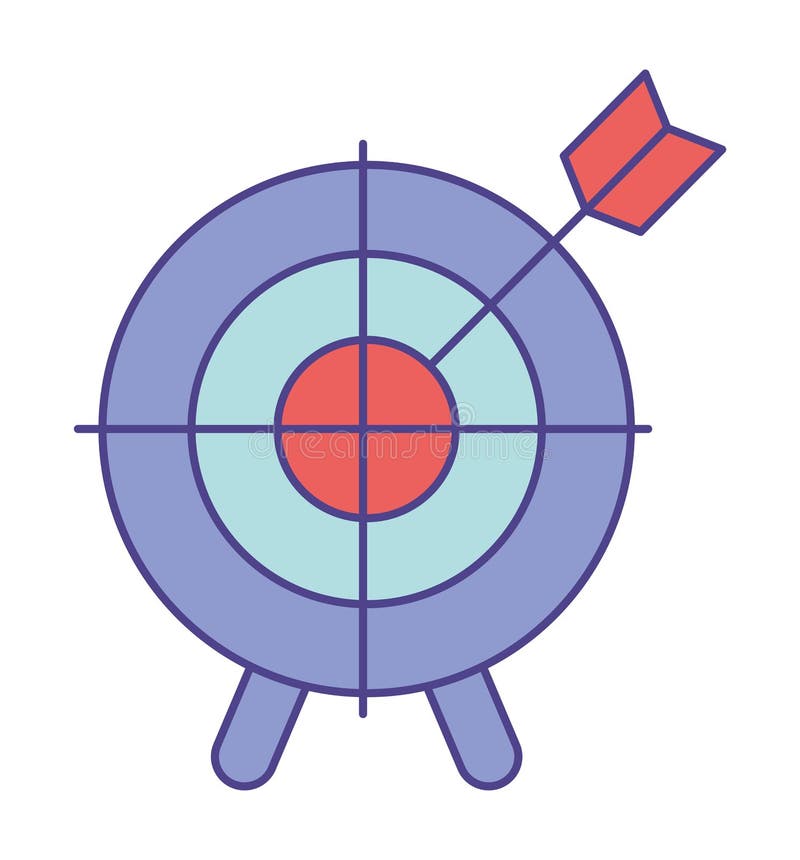 Colored target design stock vector. Illustration of vector - 229018478