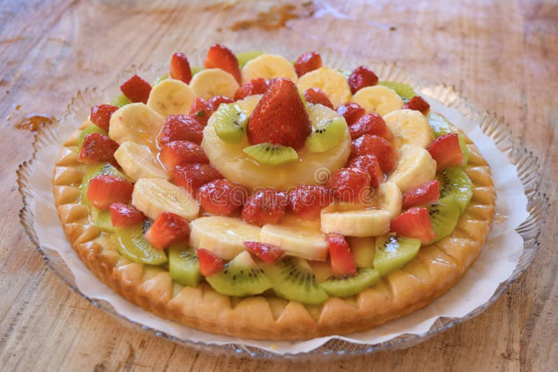 Colored Tart with Assorted Fruit Stock Image - Image of summer, food ...