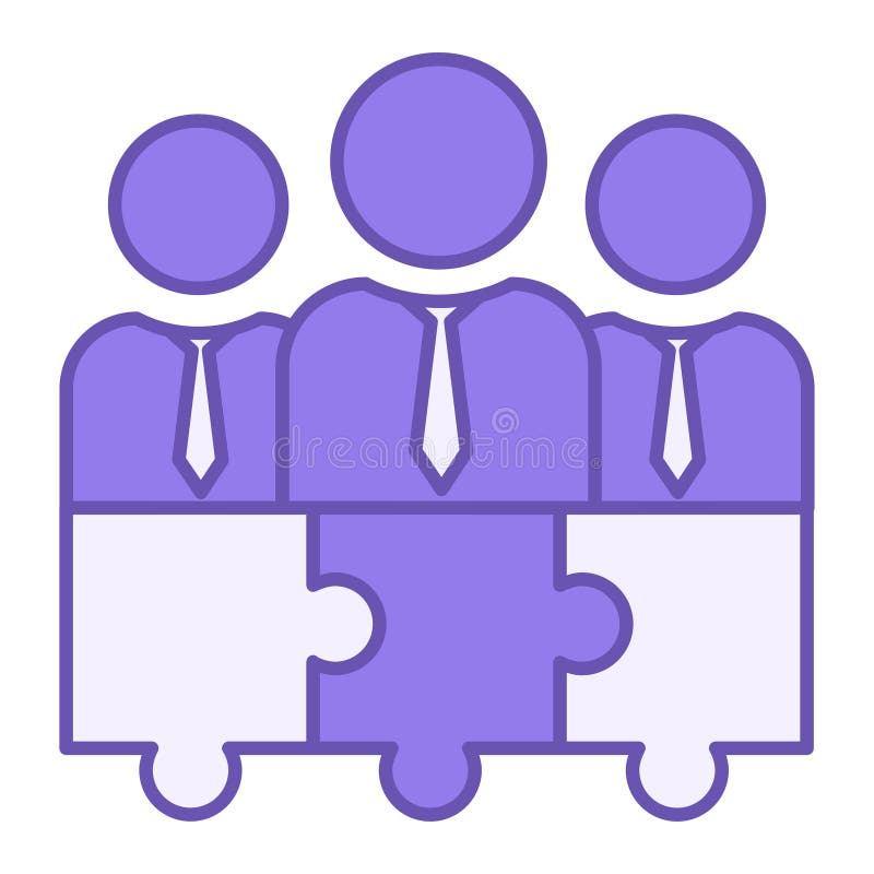 Colored Teamwork Icon. stock illustration. Illustration of piece ...