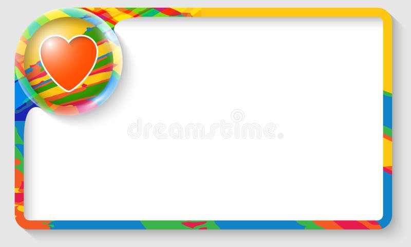 Colored text frame stock vector. Illustration of message - 36684716