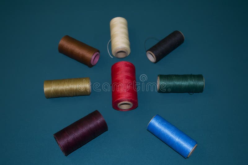 Colored Thick Threads Laid Out by a Star Stock Image - Image of craft ...