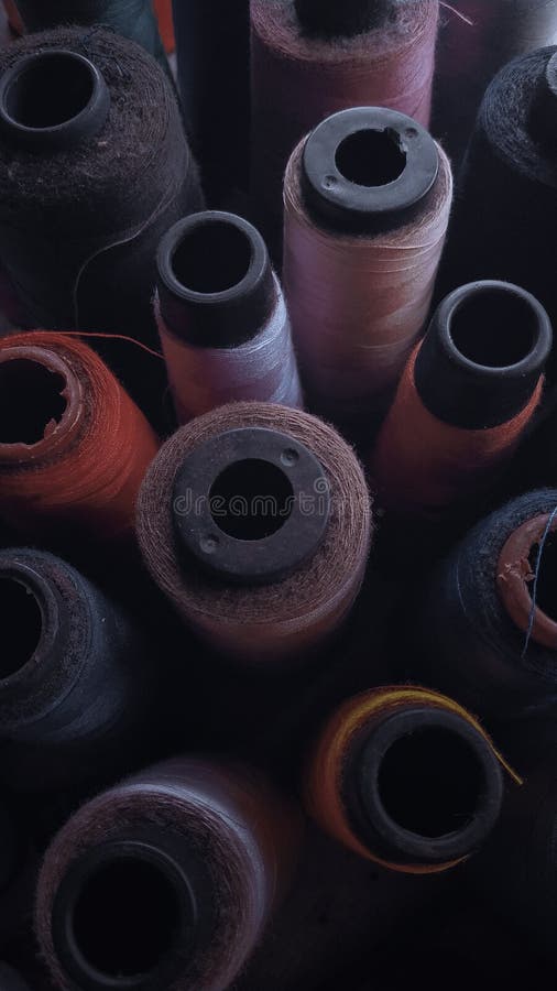 Colored Thread Close Up, Group of Sewing Thread, Stock Image - Image of ...