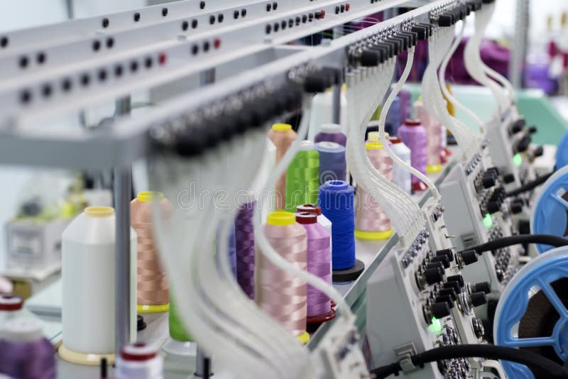 Colored Thread for Embroidery Machines Top View Stock Photo - Image of ...