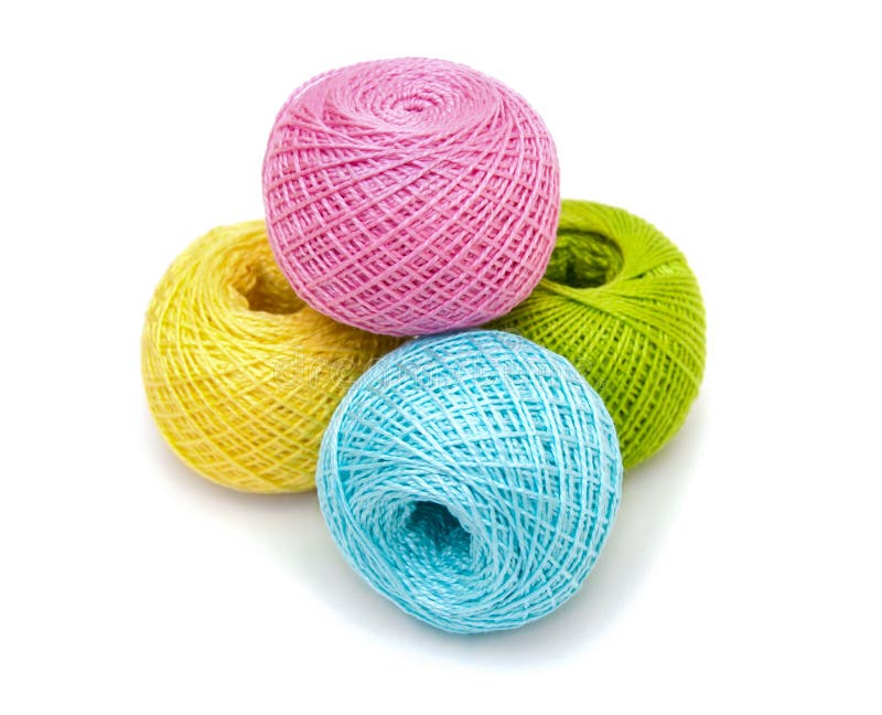 Colored Thread for Knitting Stock Image - Image of yellow, knitting ...