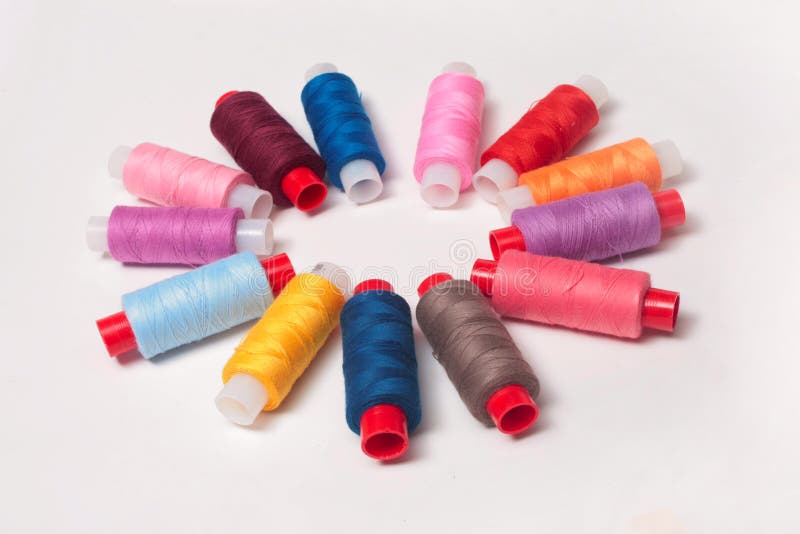 Colored Threads stock image. Image of fabrics, isolated - 85009327