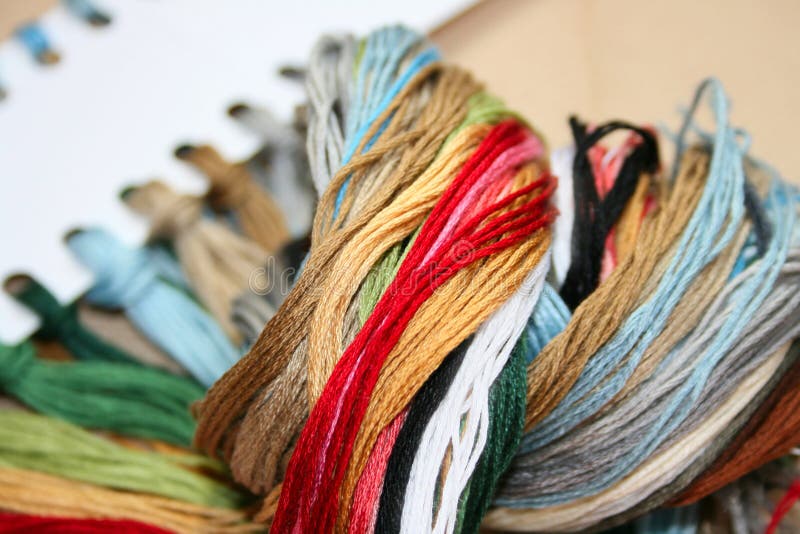 Colored Threads for Embroidery Stock Image - Image of blue, stitch ...