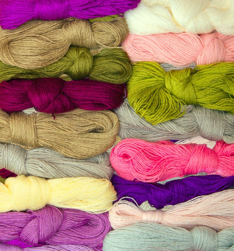 Colored Threads for Embroidery Stock Photo - Image of floss, closeup ...