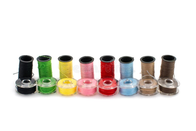 Colored Threads for Embroidery Stock Photo - Image of green, bright ...