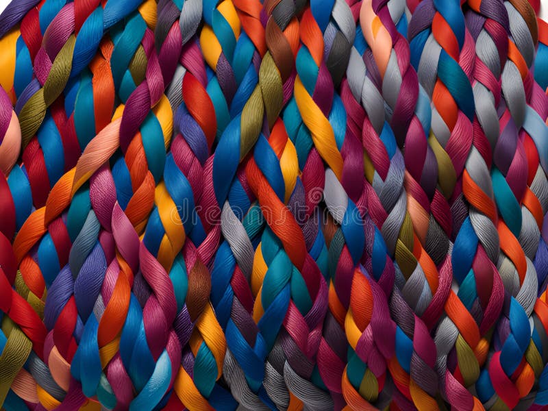 Colored Threads in the Form of a Rainbow Stock Illustration ...