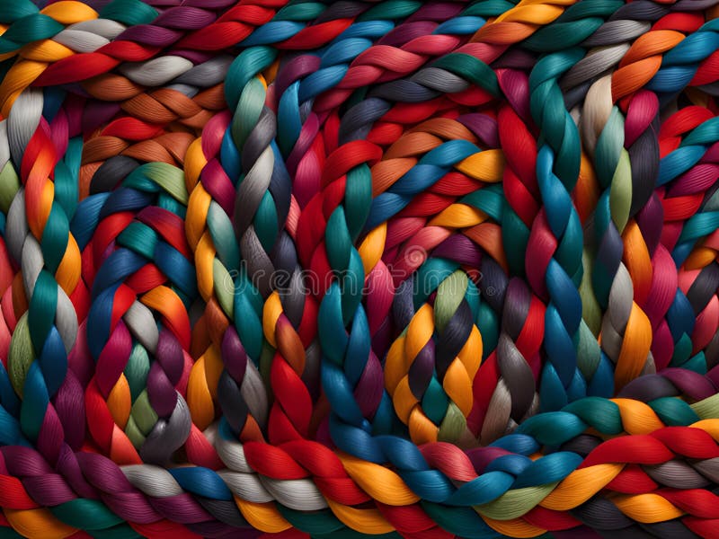 Colored Threads in the Form of a Rainbow Stock Illustration ...