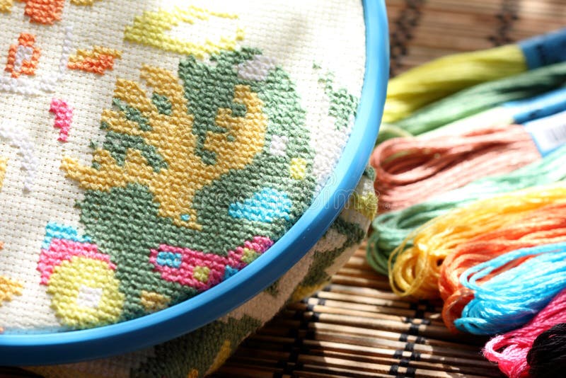 Colored threads stock image. Image of embroidery, cotton - 32172887