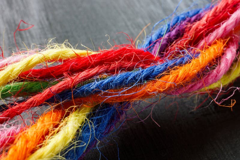 Colored Threads Twisted into One Strand As a Symbol of Unity and ...