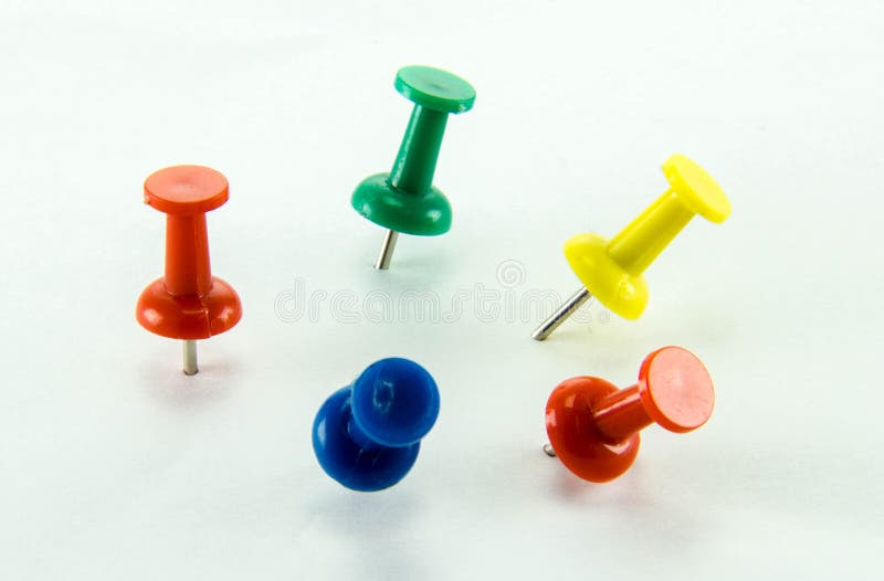 Colored Thumbtacks To Remember Things To Do Stock Photo - Image of ...