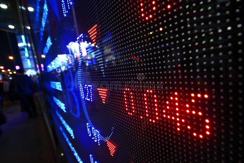 Stock Ticker Board at the Stock Exchange Stock Photo - Image of ...