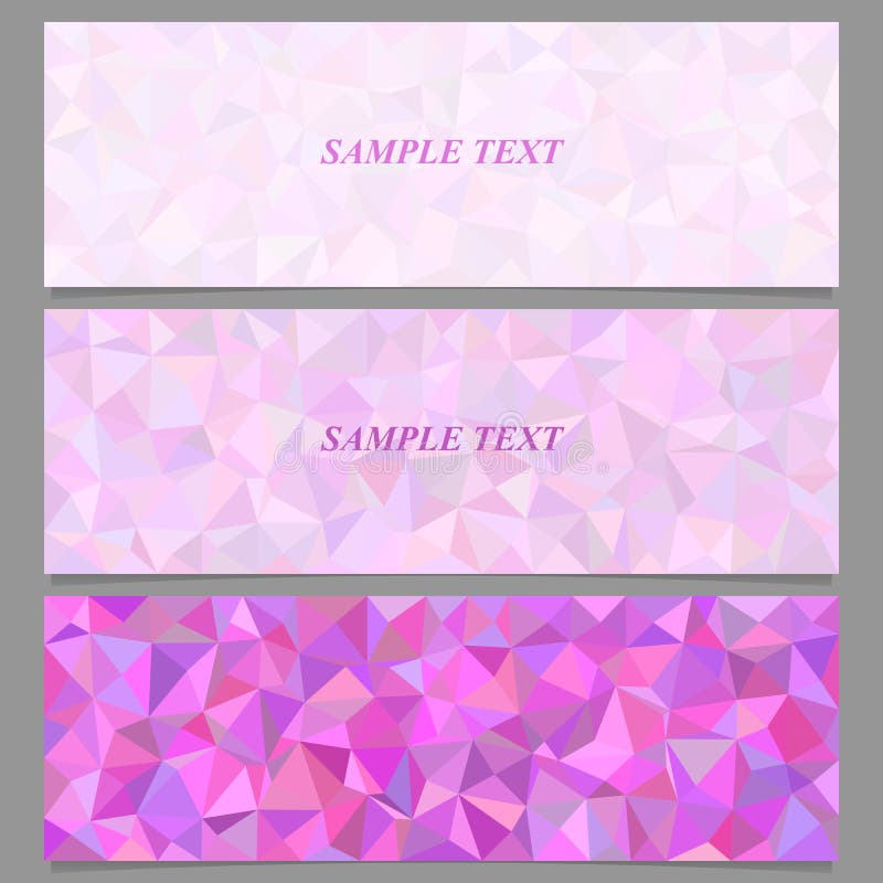 Colored Tiled Triangle Mosaic Banner Design Set Stock Vector ...
