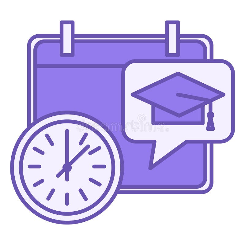 Colored Timetable Icon. stock vector. Illustration of deadline - 328896916