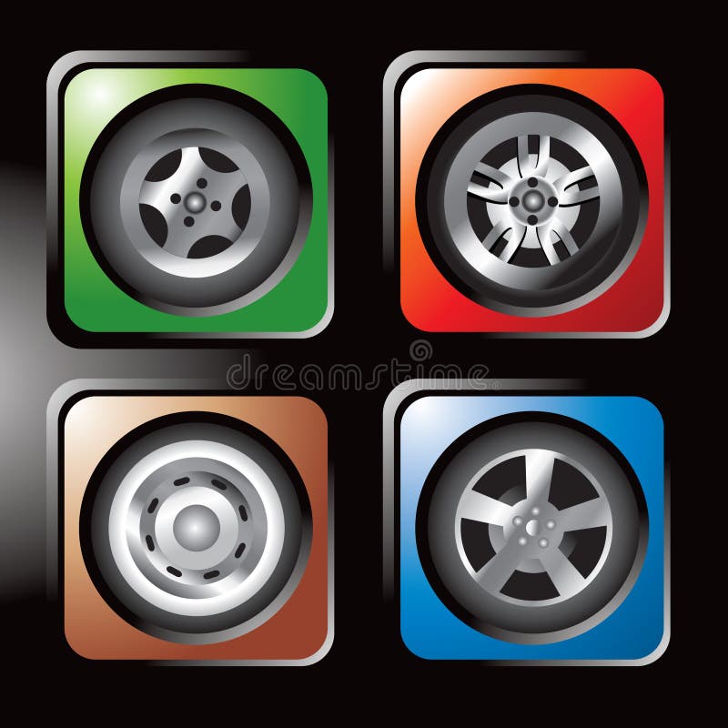 Colored Rubber Tires Stock Illustrations – 82 Colored Rubber Tires ...