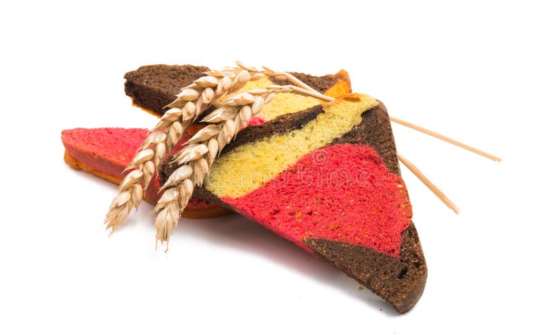 Colored toasts isolated stock photo. Image of single - 114199898