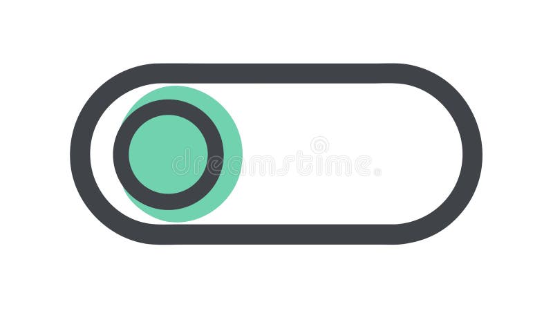 Colored Toggle Switch Button Control Element Icon, Vector Design ...