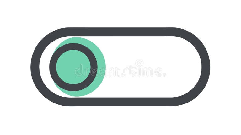 Colored Toggle Switch Button Control Element Icon, Vector Design ...