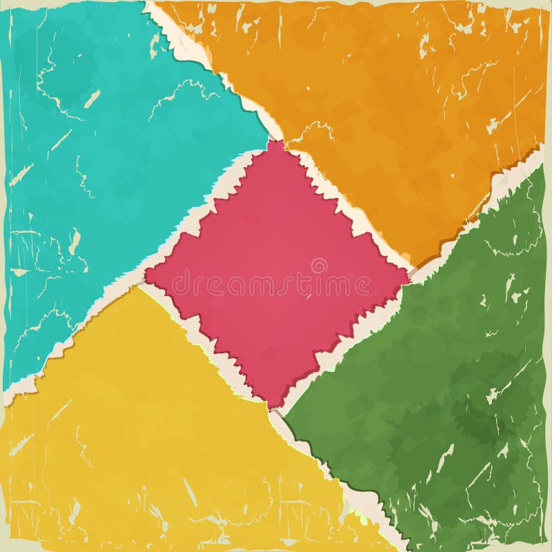 Colored torn paper stock vector. Illustration of blue - 34097529