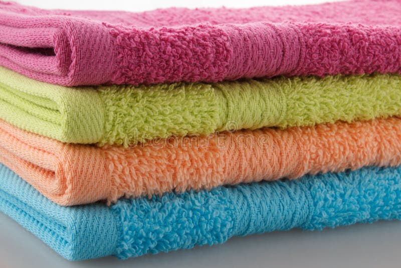 Colored towels stock photo. Image of swatch, softness - 35011896
