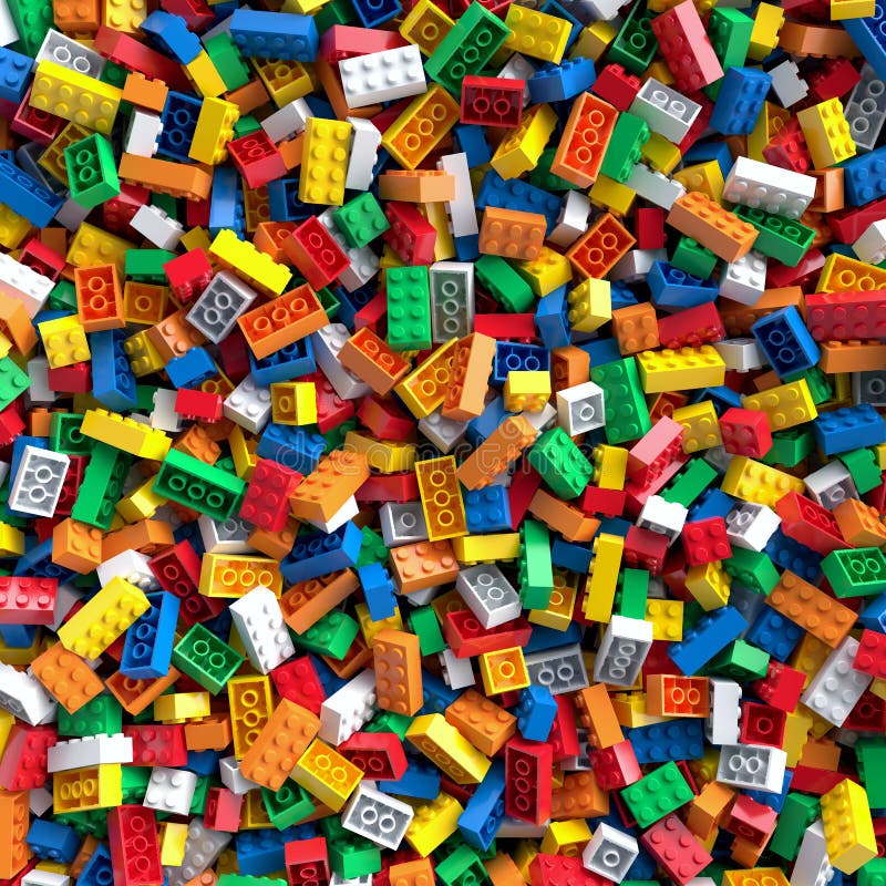 Colored toy bricks stock illustration. Illustration of element - 24421033