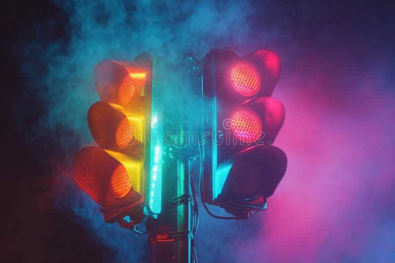 Colored Traffic Light stock image. Image of traffic - 381660191