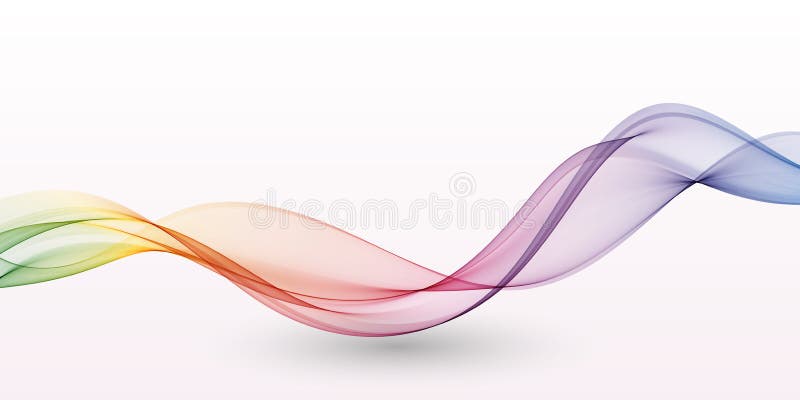 Colored Transparent Abstract Wave Flow. Wavy Lines for Brochure ...