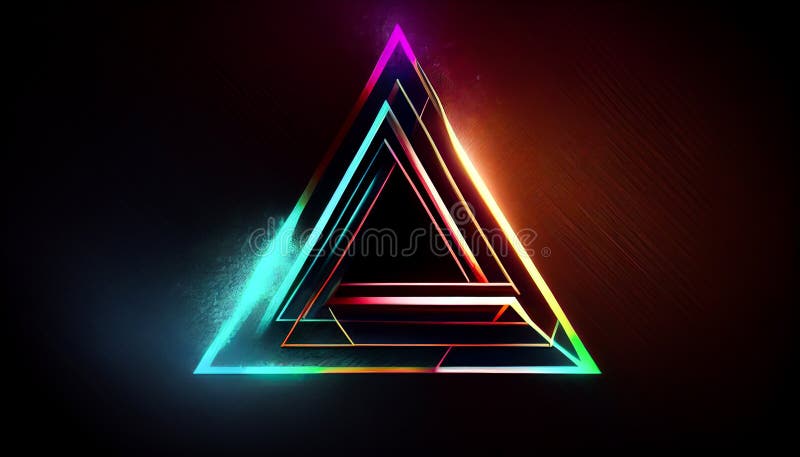 Colored Triangle Cool Concept Stock Illustration - Illustration of ...