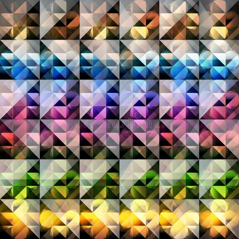 Colored Triangle Pattern with Glass Effect Stock Vector - Illustration ...