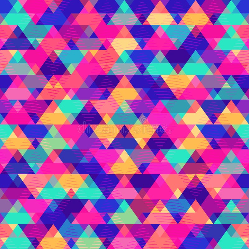 Colored triangle pattern stock vector. Illustration of graphic - 136230136