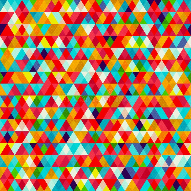 Colored Triangle Seamless Pattern Stock Vector - Illustration of ...