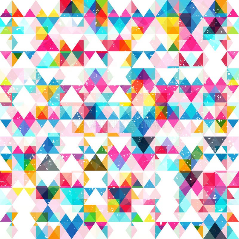 Colored Triangle Seamless Texture Stock Vector - Illustration of ...