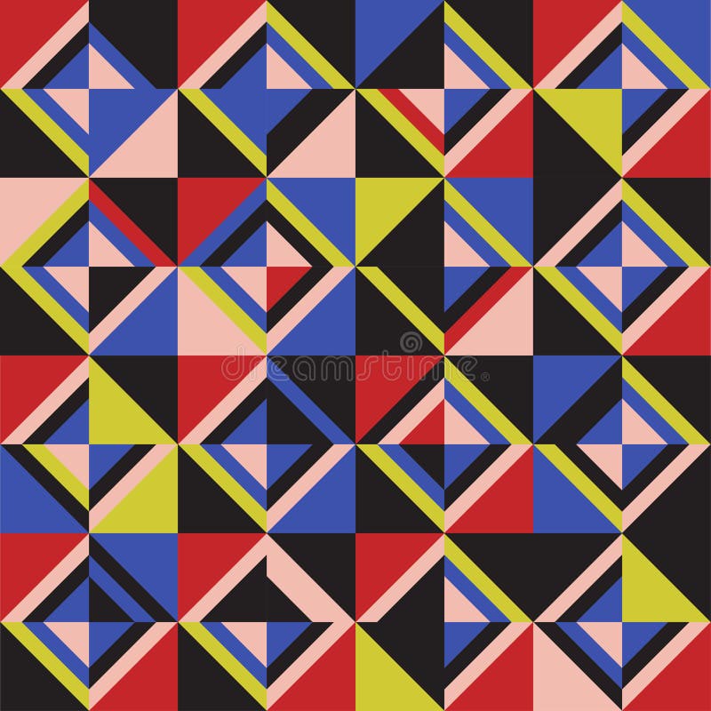Colored Triangles. Seamless Pattern Stock Vector - Illustration of ...